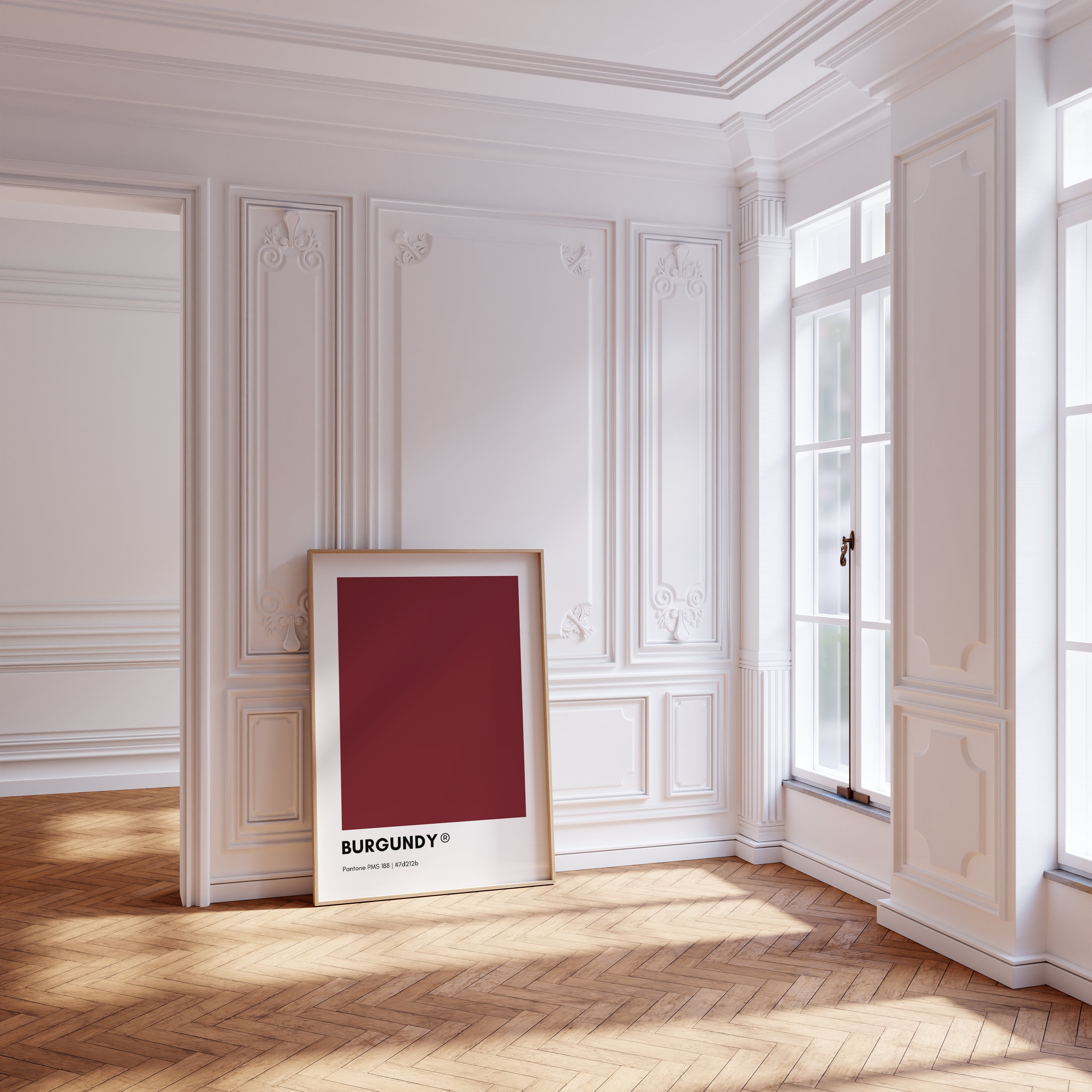 Burgundy Pantone, RED Pantone Print Poster, Red Pantone Wall Art ...