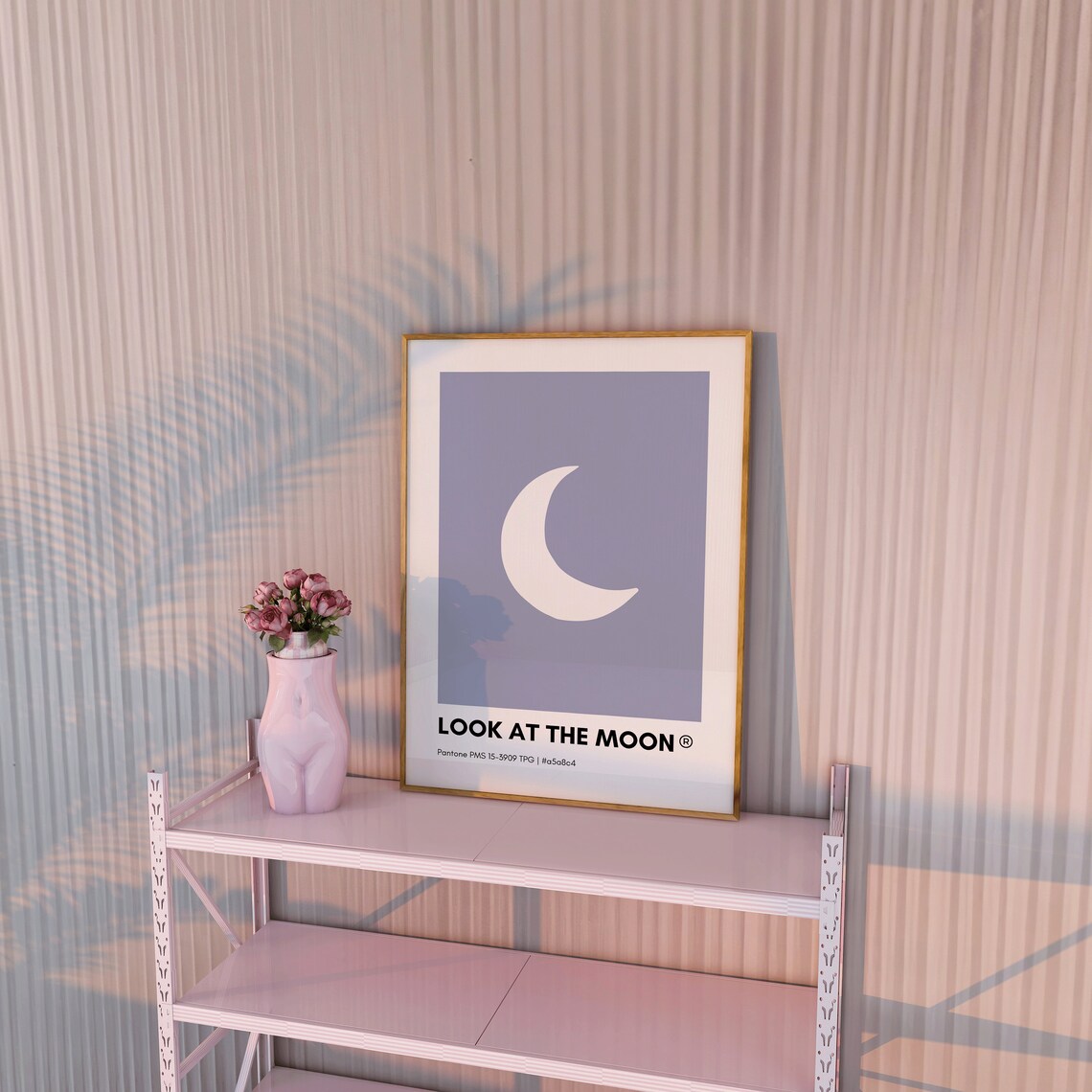 Look at the Moon Pantone, PURPLE Pantone Print Poster, Pantone Wall Art ...