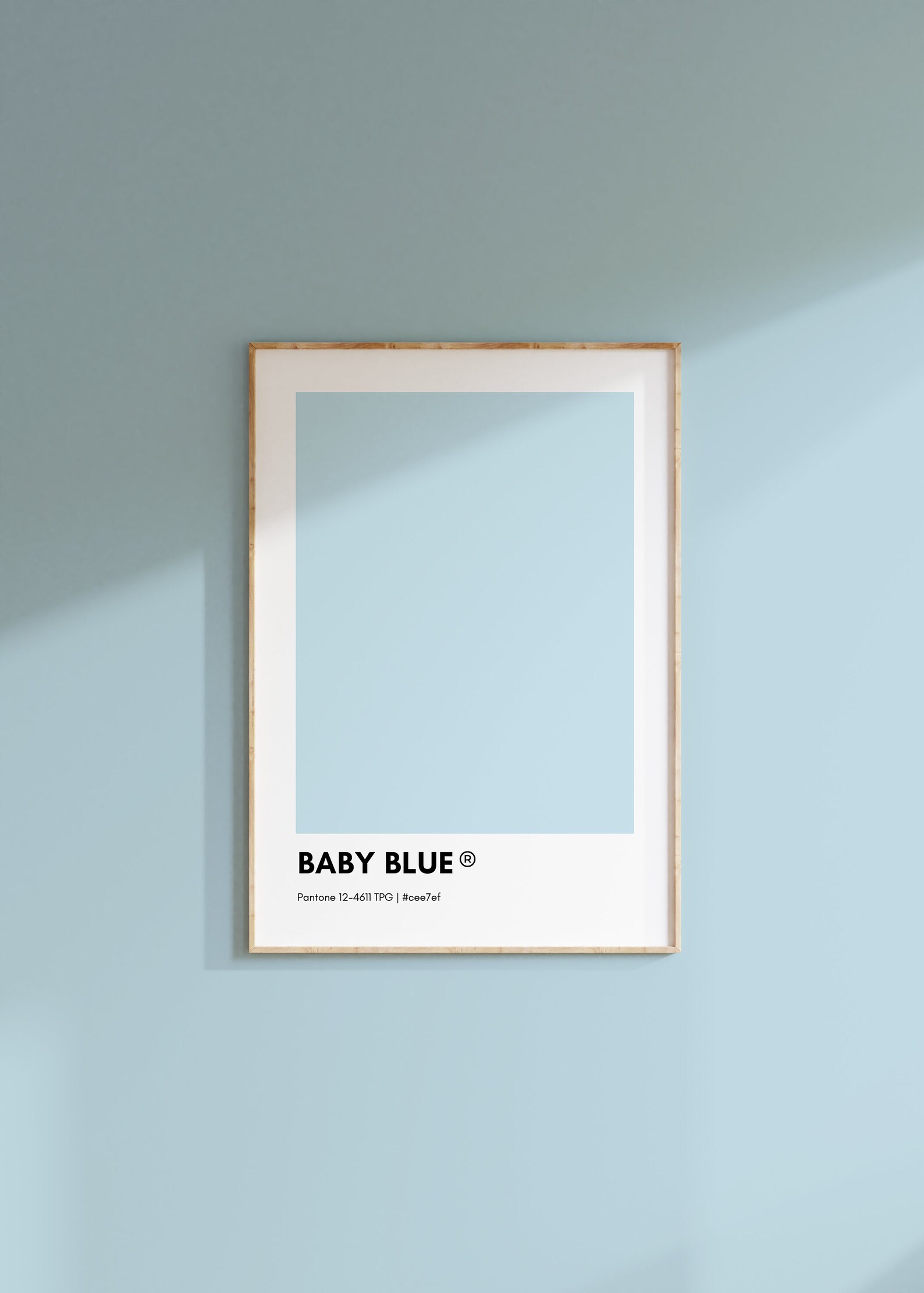 Baby Blue Pantone, BLUE Pantone Print Poster, Blue Wall Art Printable ...