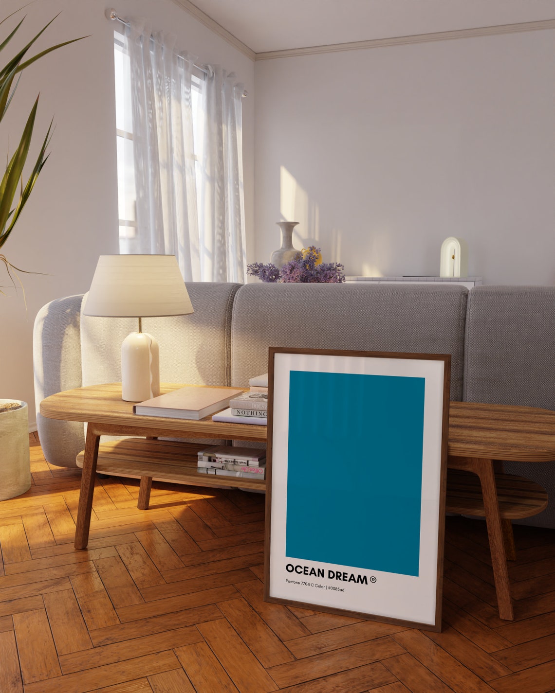 Ocean Dream Blue Pantone, BLUE Pantone Print Poster, Blue Wall Art ...