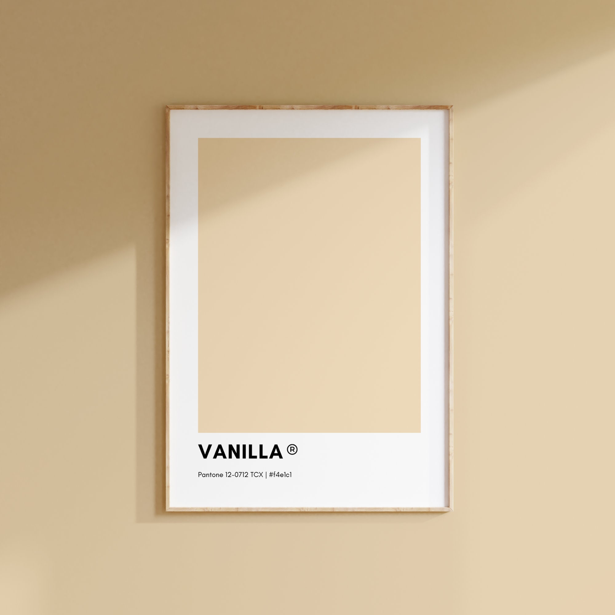 Vanilla Pantone, VANILLA Pantone Print Poster, Nude Pantone Wall Art ...