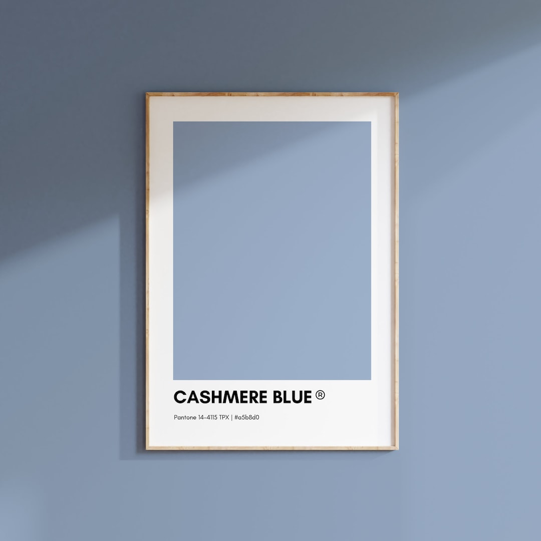 Cashmere Blue Pantone Color, BLUE Pantone Print Poster, Blue Pantone ...