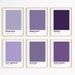 Pantone PURPLE Wall Art Printable Bundle Set of 6 Prints Purple Pantone ...