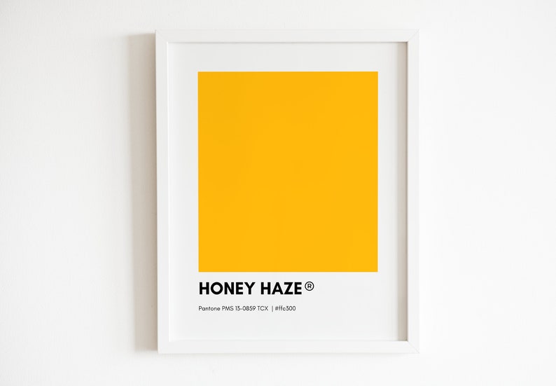 Pantone YELLOW Wall Art Printable Bundle Set of 6 Prints - Etsy