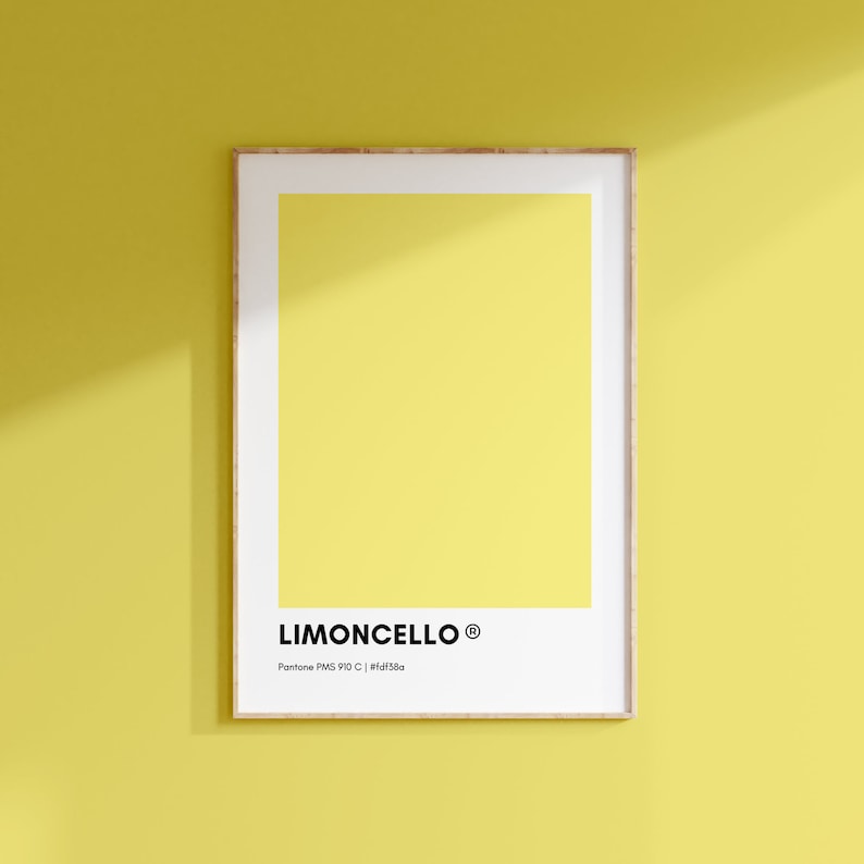 Paquete de impresiones de arte de pared Pantone YELLOW, juego de 6 ...