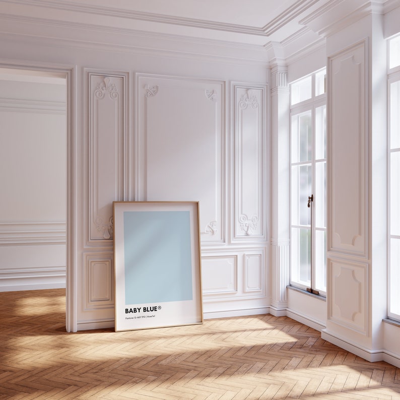 Baby Blue Pantone, BLUE Pantone Print Poster, Blue Wall Art Printable ...