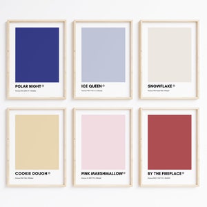 Pantone WINTER Collection Wall Art Printable Bundle, Set of 6 Prints ...