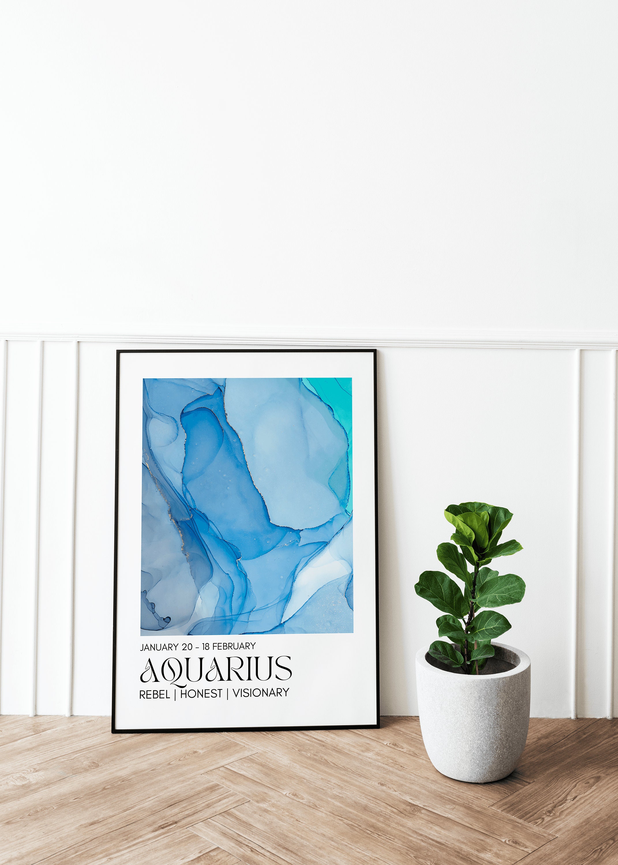 AQUARIUS Print Poster Aquarius Wall Art Print Aquarius Gift - Etsy