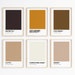 Pantone COFFEE Collection Wall Art Printable Bundle, Set of 6 Prints ...