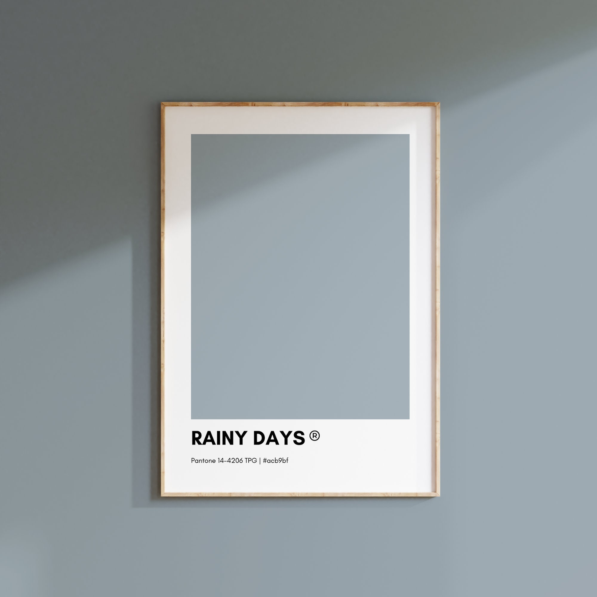 Rainy Days Pantone, BLUE Pantone Print Poster, Fall Pantone Wall Art ...