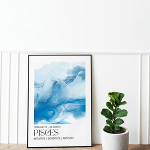 PISCES Print Poster Pisces Wall Art Print Pisces Gift - Etsy