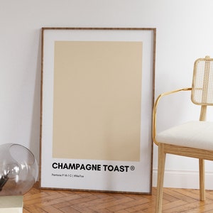 Champagne Toast Pantone, CHAMPAGNE Pantone Print Poster, Nude Pantone ...