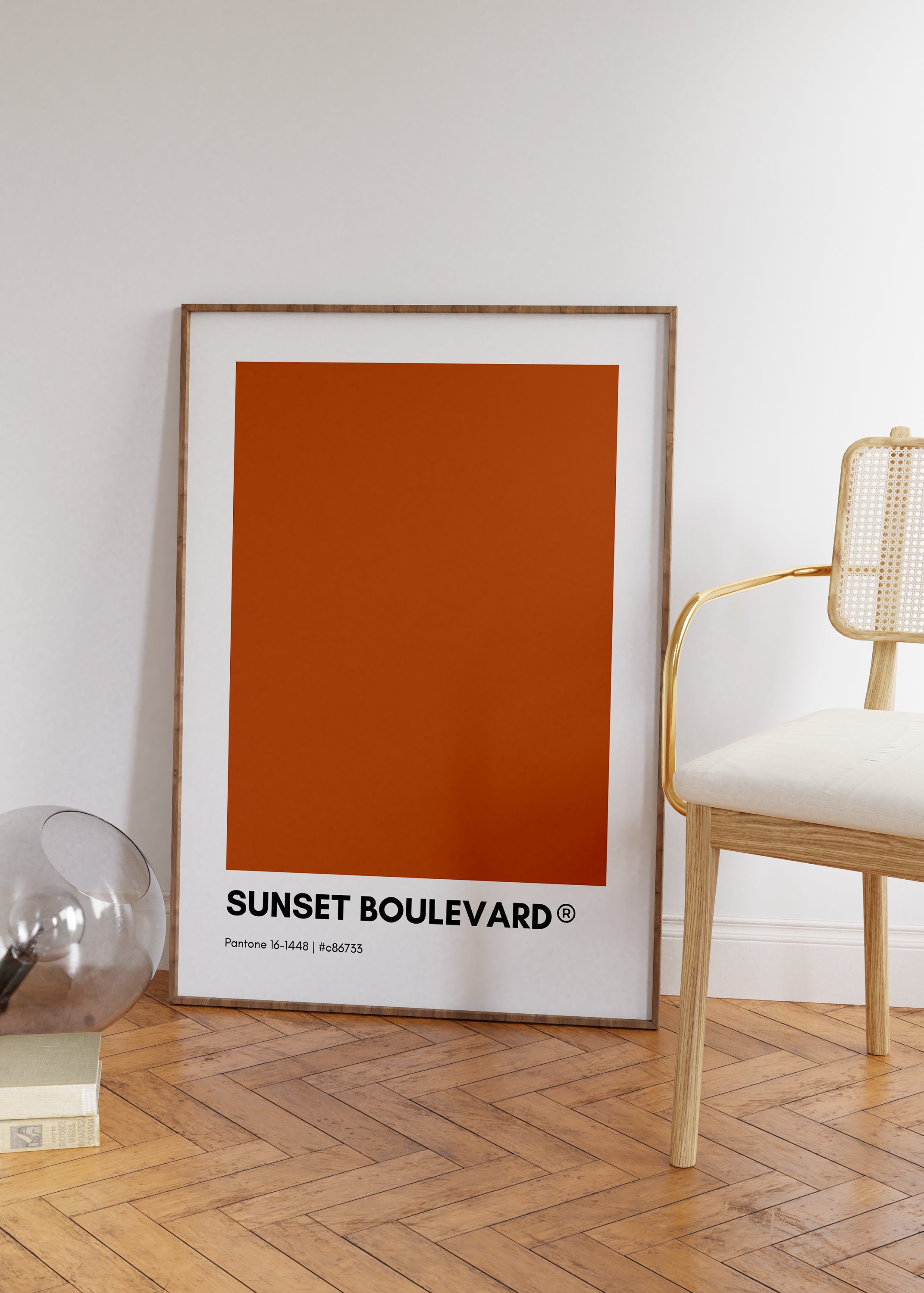 Sunset Blvd Orange Pantone, ORANGE Pantone Print Poster, Orange Pantone ...