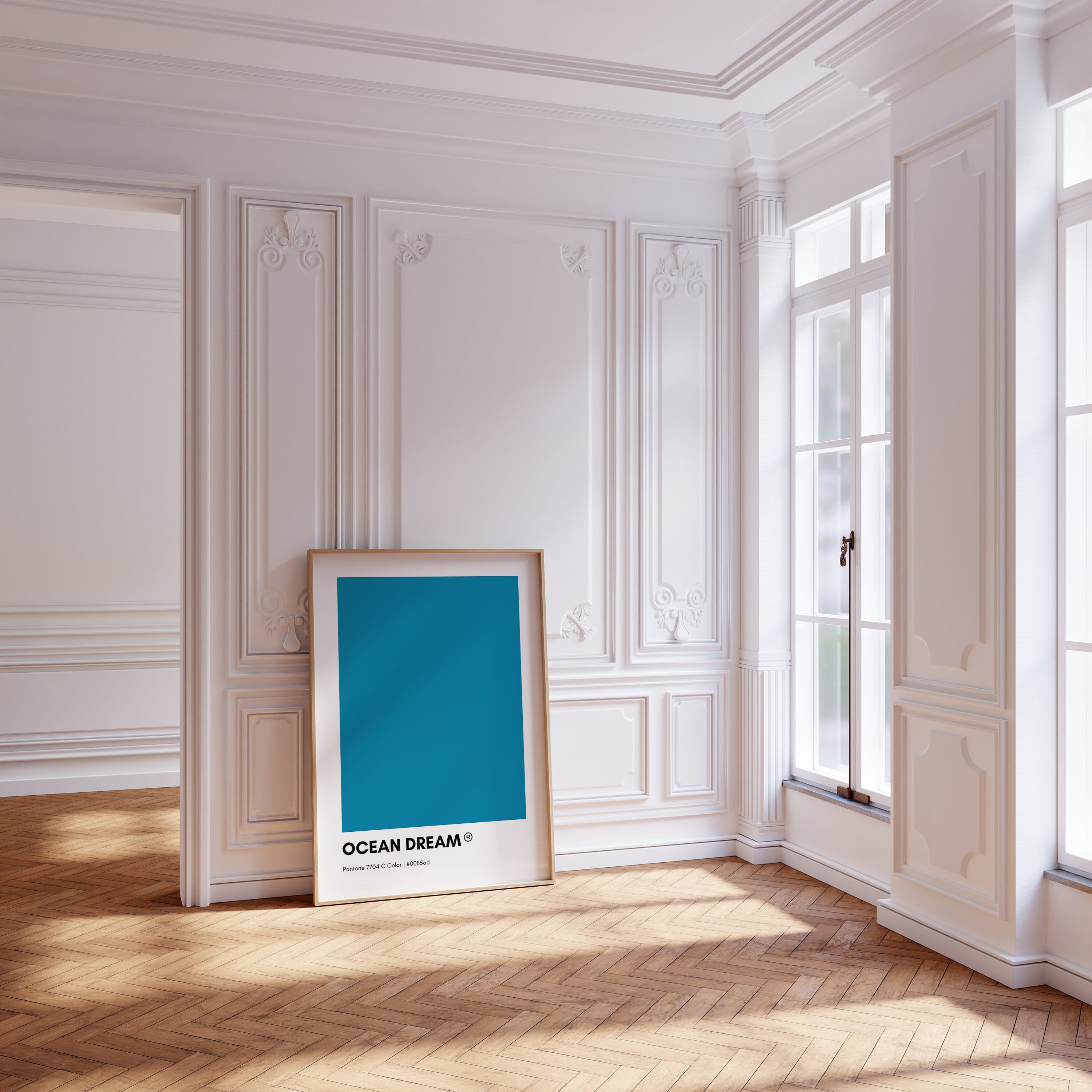 Ocean Dream Blue Pantone, BLUE Pantone Print Poster, Blue Wall Art ...