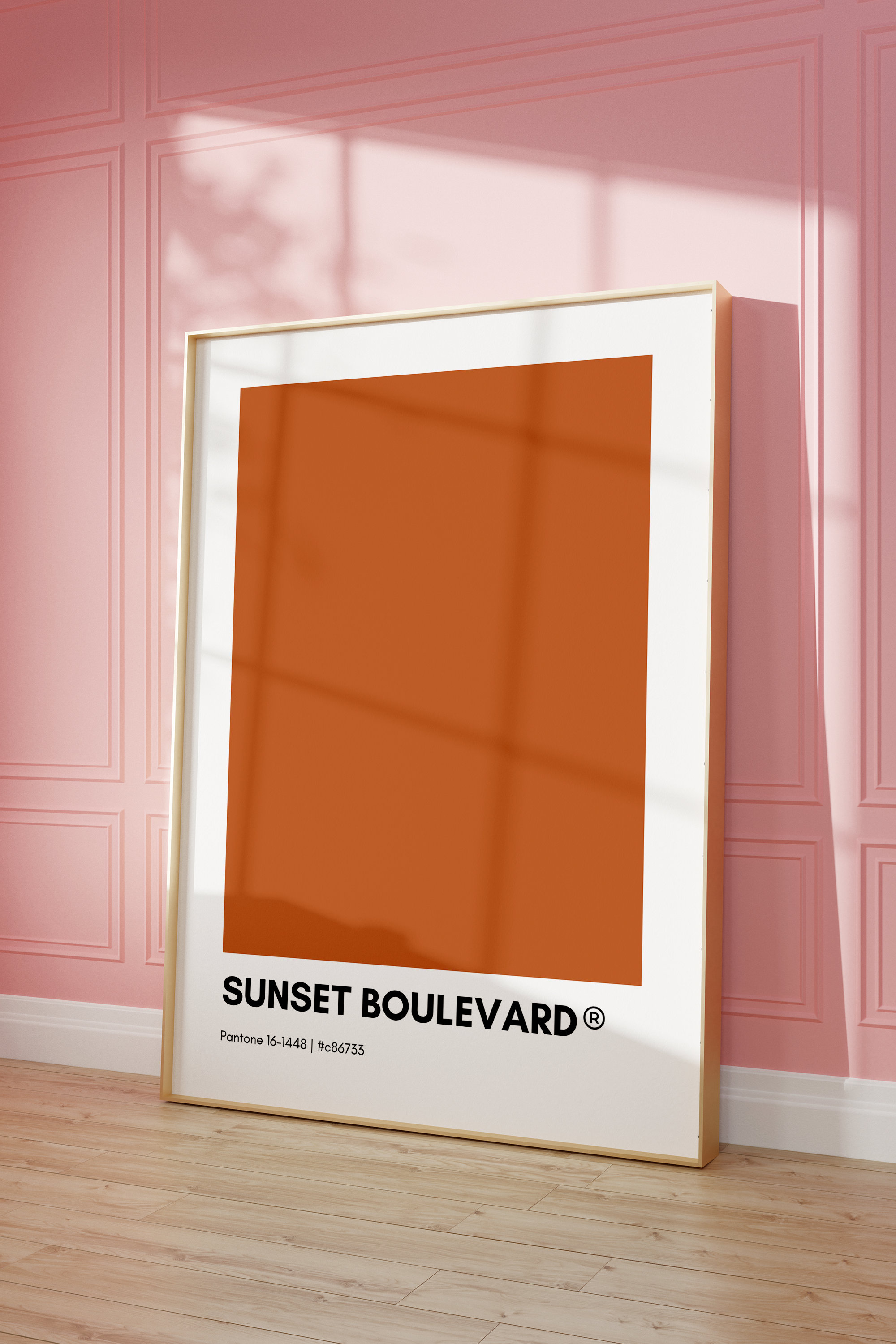 Sunset Boulevard Orange Pantone, ORANGE Pantone Print Poster, Orange ...