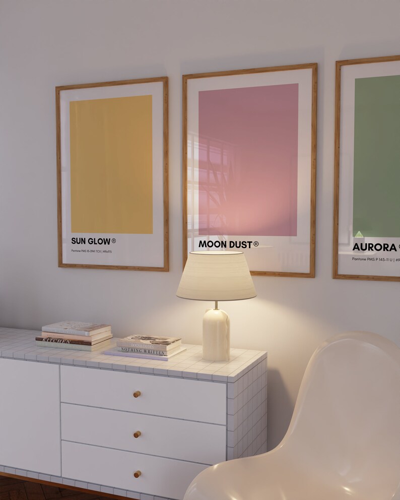 Pantone COSMIC SPACE Collection Wall Art Printable Bundle, Set of 6 ...