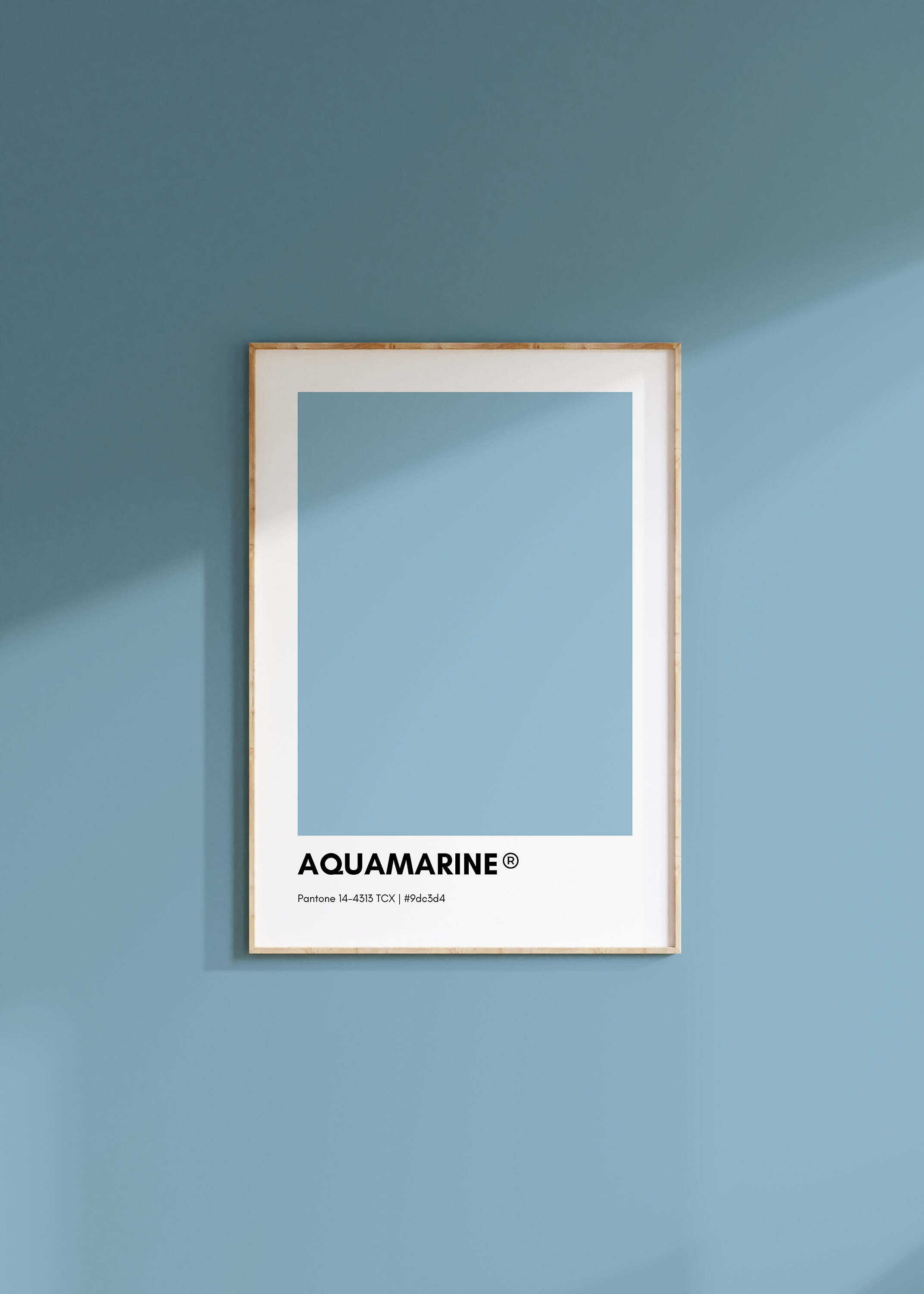 Aquamarine Blue Pantone, BLUE Pantone Print Poster, Blue Pantone Wall ...