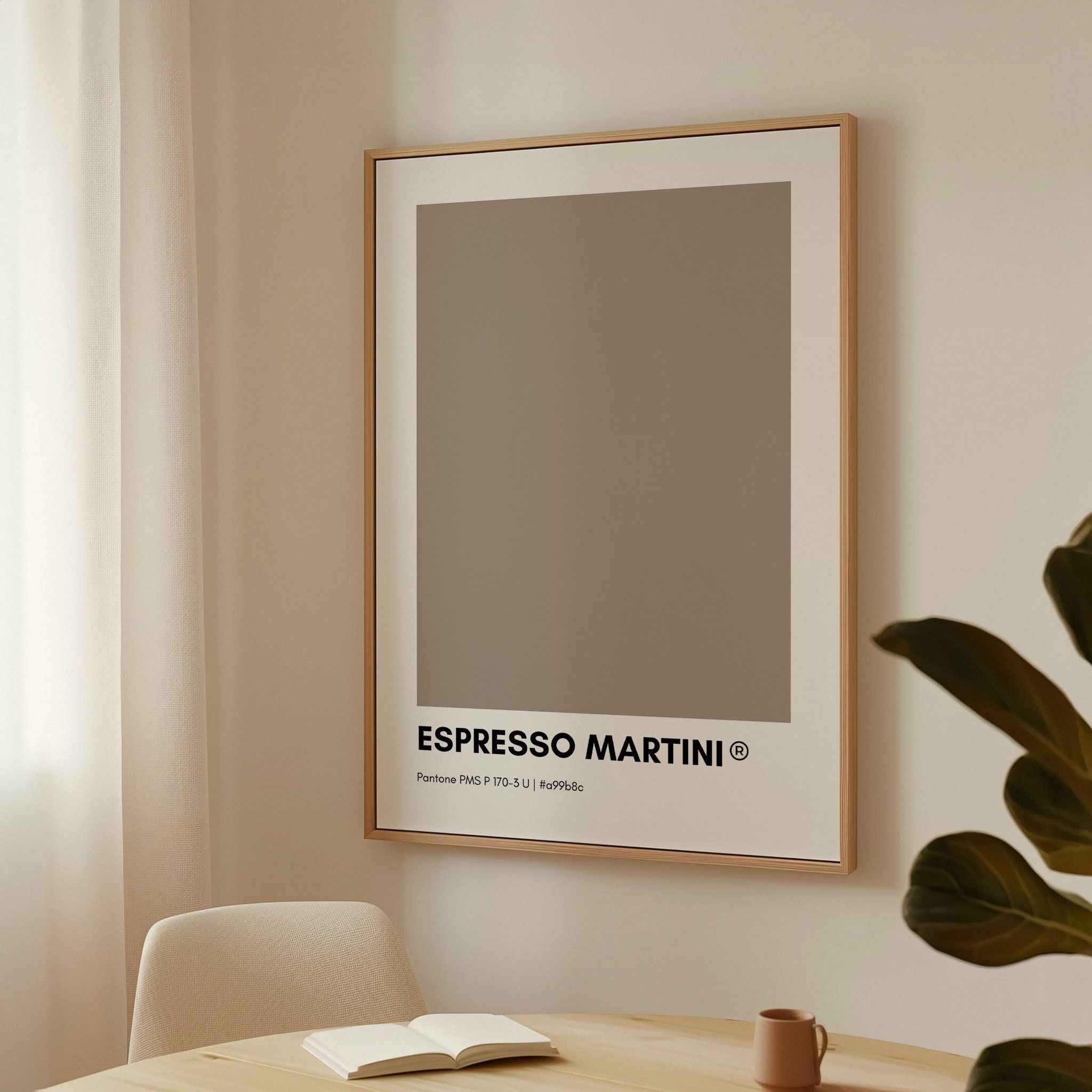 Espresso Martini Pantone, GRAY Pantone Print Poster, Gray Pantone Wall ...