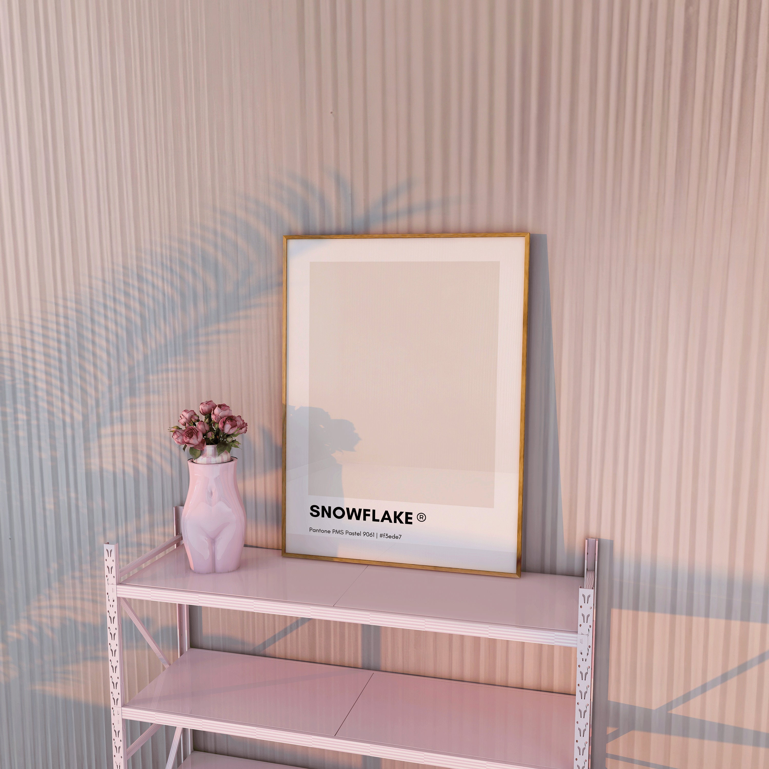 Snowflake Pantone, BEIGE Pantone Print Poster, Winter Pantone Wall Art ...