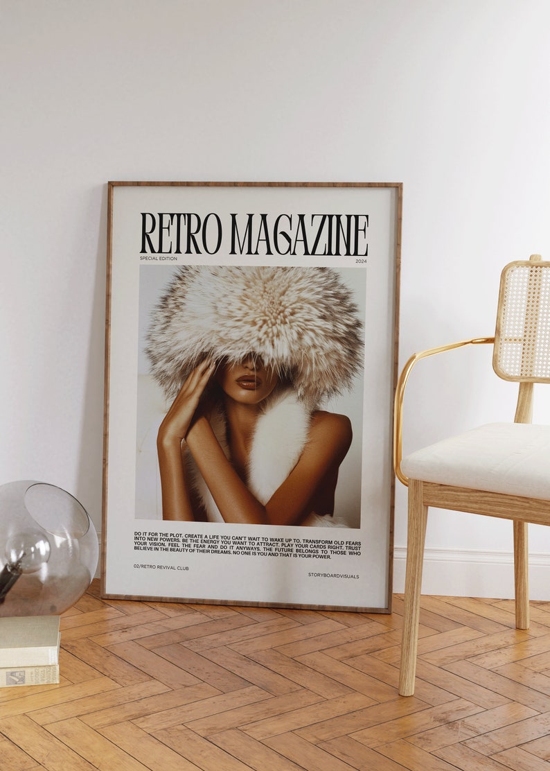 RETRO MAGAZINE Poster Printable, Aesthetic Poster, Magazine Poster ...