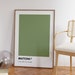 Matcha Green Pantone, GREEN Pantone Print Poster, Green Pantone Wall ...
