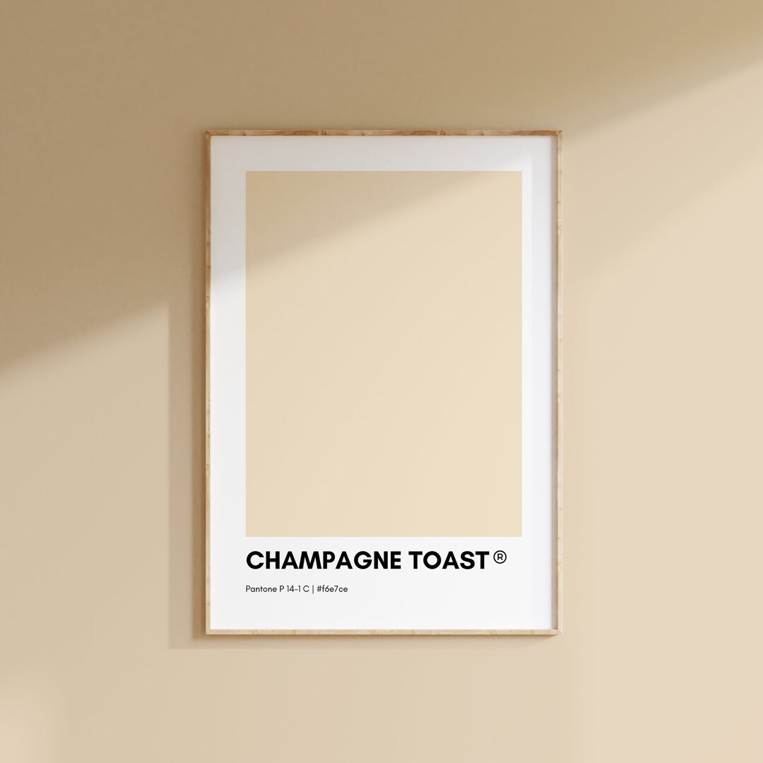 Champagne Toast Pantone, CHAMPAGNE Pantone Print Poster, Nude Pantone ...