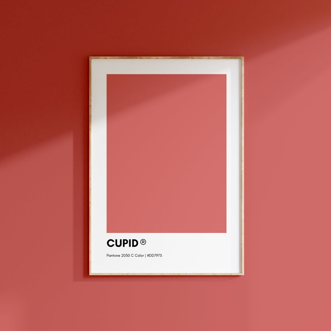 Amor Pink Pantone, PINK Pantone Print Poster, Valentinstag Pantone Wall ...