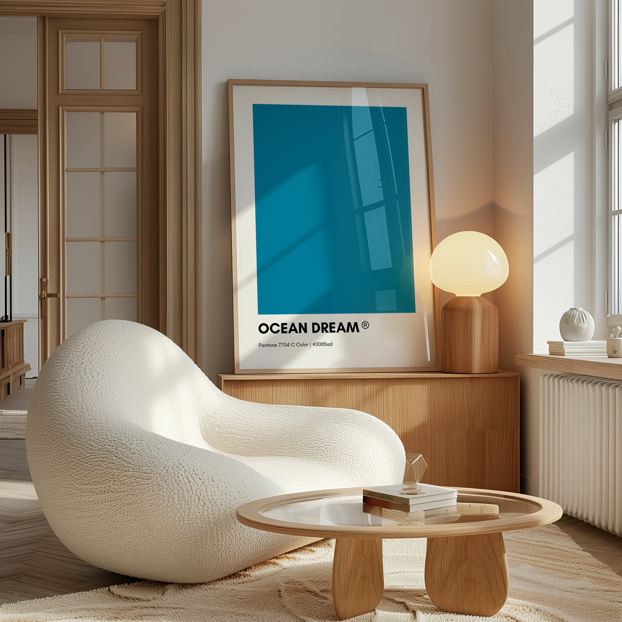 Ocean Dream Blue Pantone, BLUE Pantone Print Poster, Blue Wall Art ...