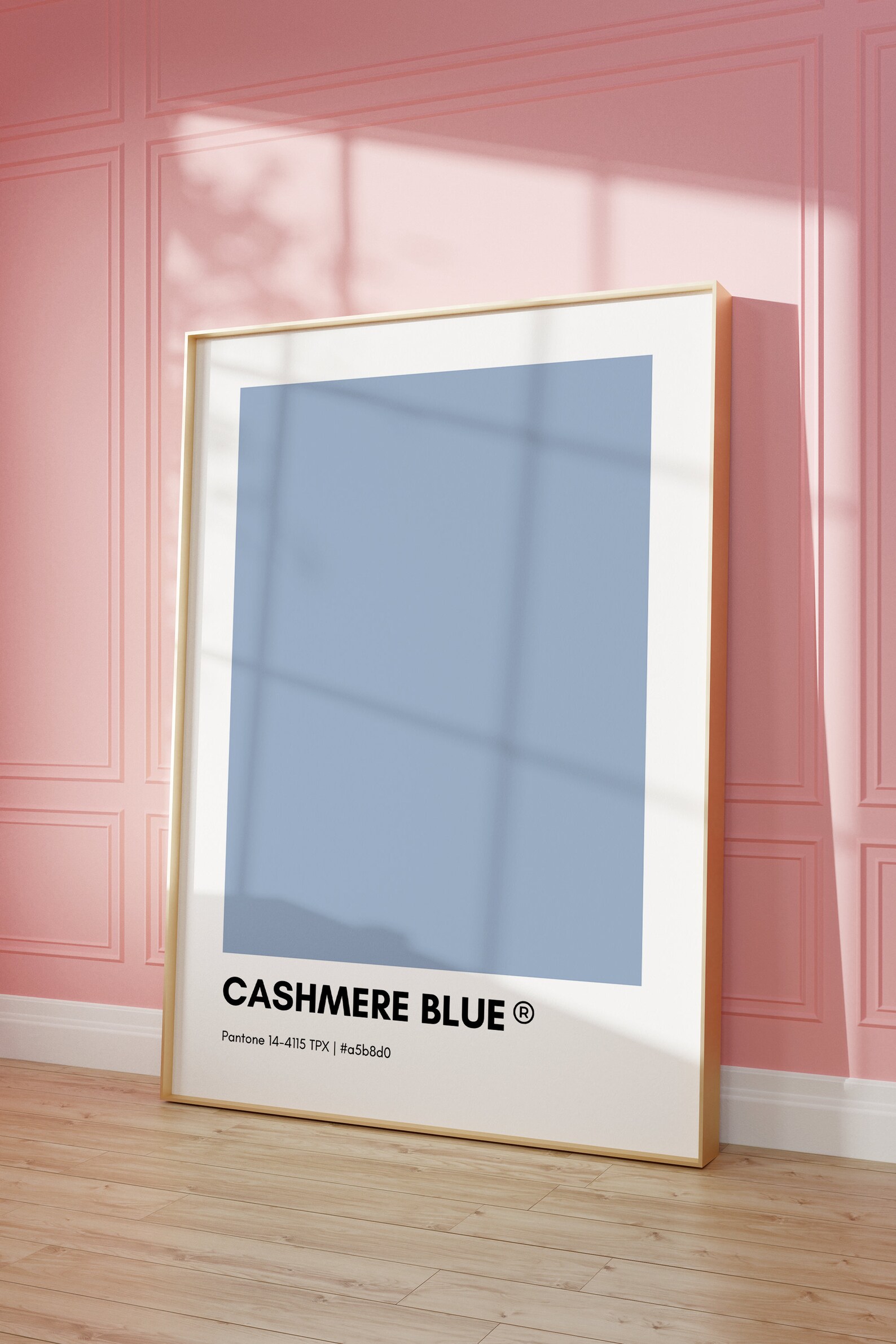 Cashmere Blue Pantone Color, BLUE Pantone Print Poster, Blue Pantone ...