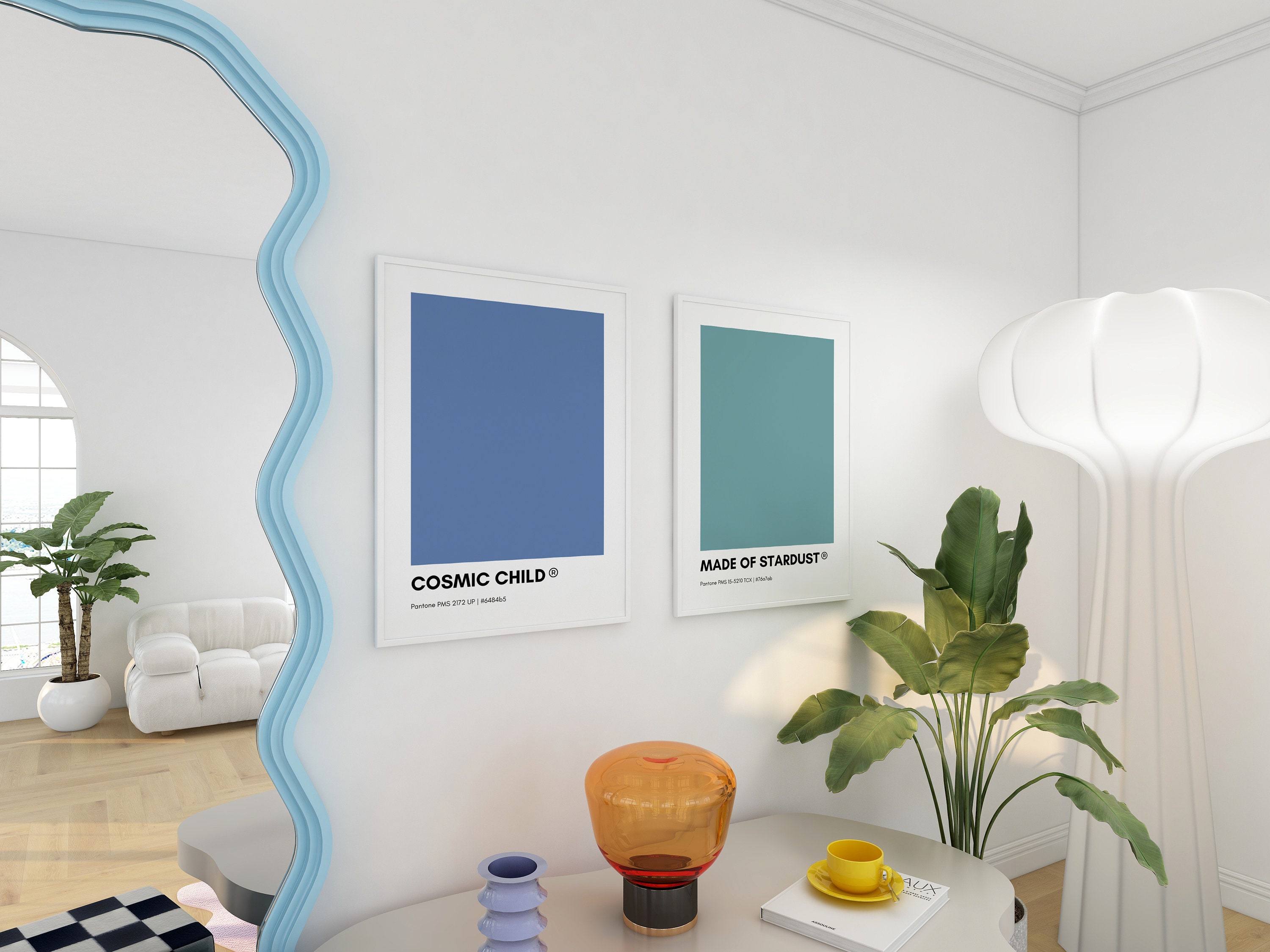 Cosmic Child Pantone, BLUE Pantone Print Poster, Pantone Wall Art ...