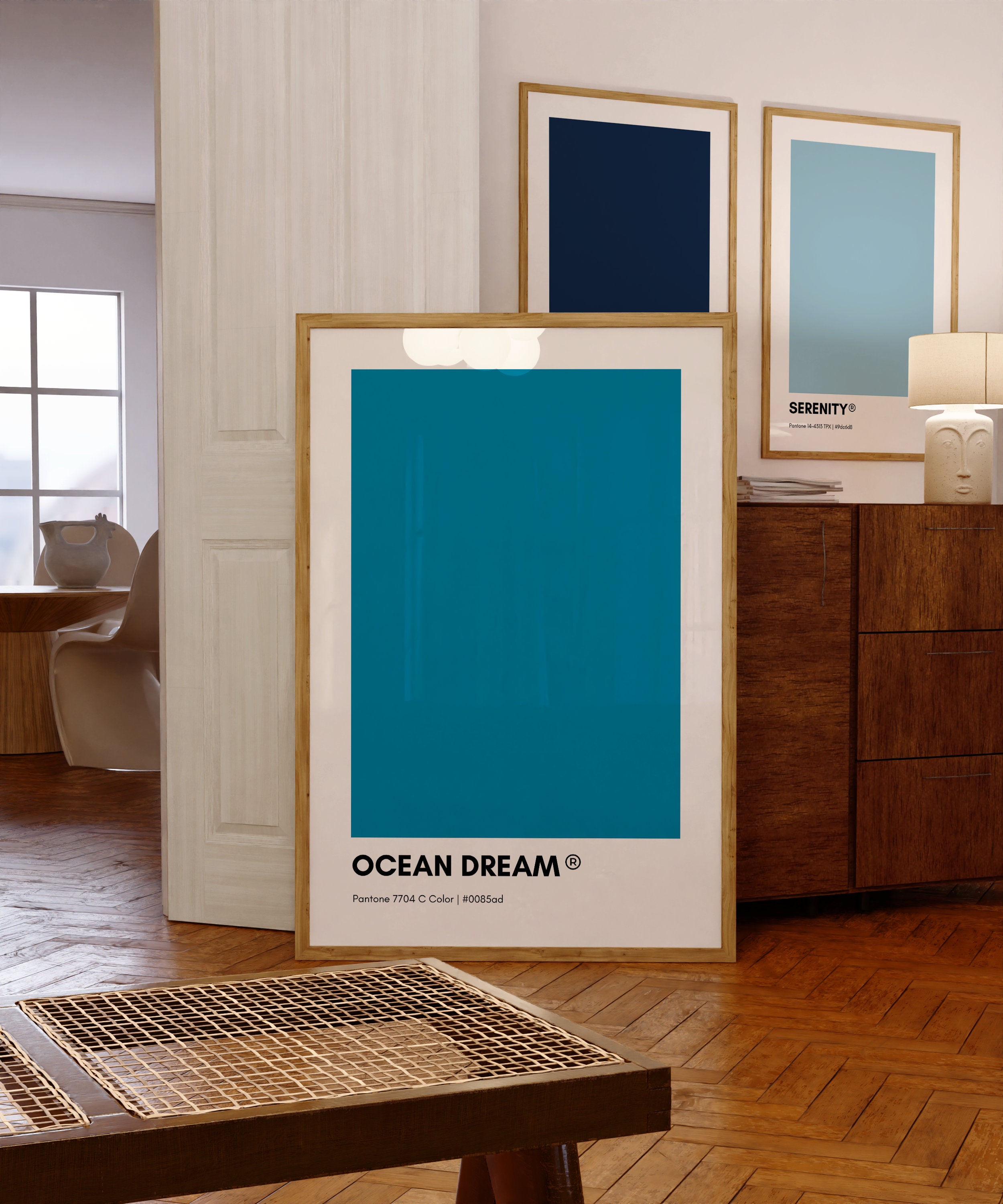 Ocean Dream Blue Pantone, BLUE Pantone Print Poster, Blue Wall Art ...