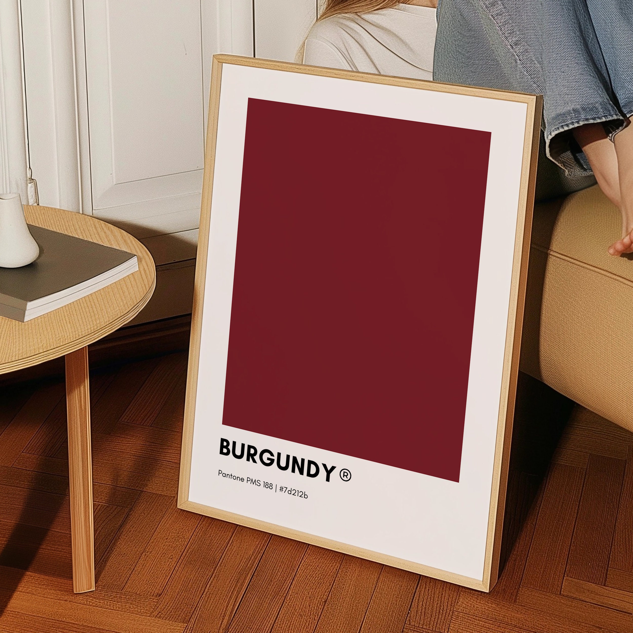 Burgundy Pantone, RED Pantone Print Poster, Red Pantone Wall Art ...