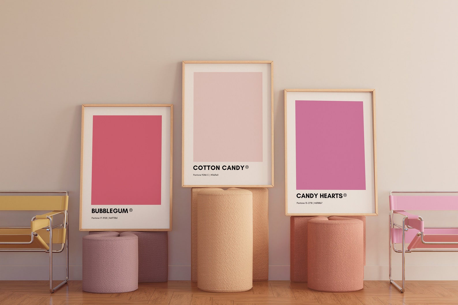 Cotton Candy Pink Pantone, PINK Pantone Print Poster, Pink Pantone Wall ...