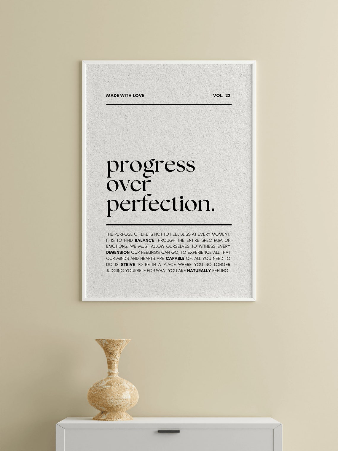 Progress Over Perfection Self-care Affirmation Printable - Etsy