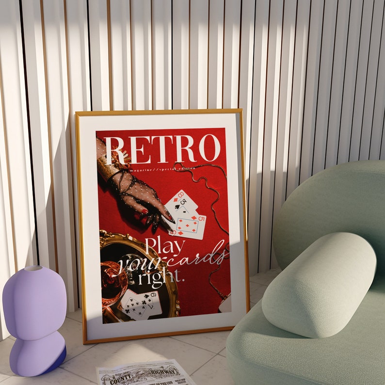 Retro Magazine Poster Printable Aesthetic Poster Magazine Poster