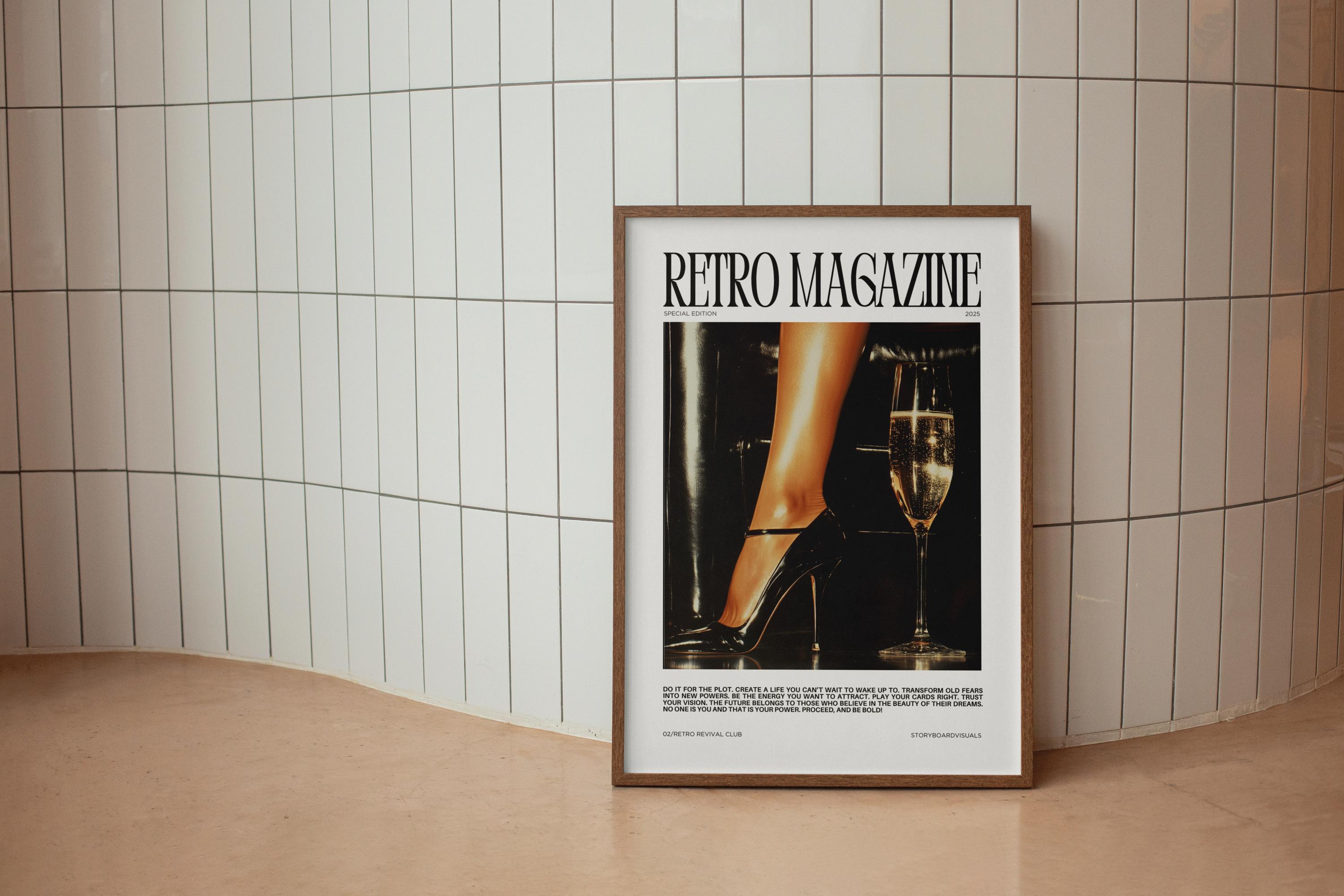 RETRO MAGAZINE Poster Printable, Aesthetic Poster, Magazine Poster ...