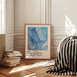AQUARIUS Print Poster, Aquarius Wall Art Print, Aquarius Gift, Aquarius ...