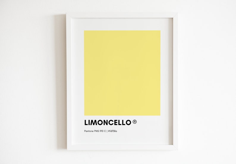 Pantone YELLOW Wall Art Printable Bundle Set of 6 Prints - Etsy