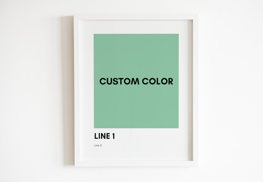 Custom Pantone Color Art Print | Personalized Wall Decor (digital ...