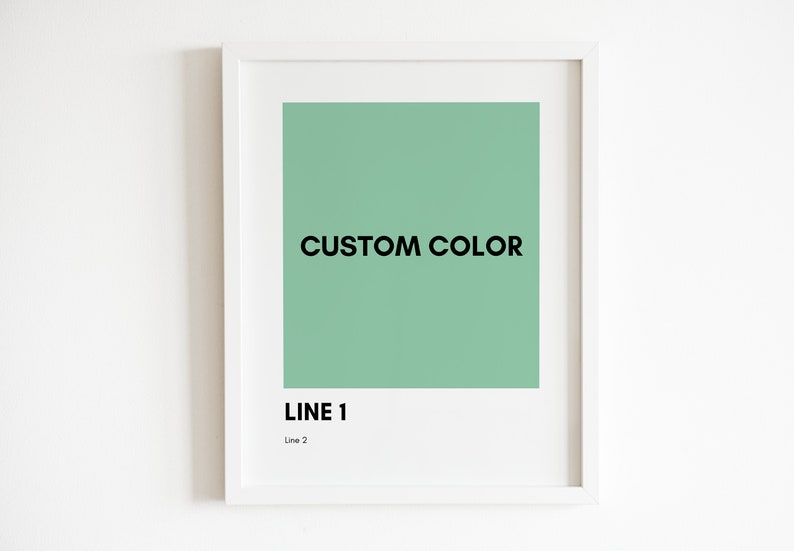 Custom Pantone Wall Art | Personalized Art Print | Pantone Color ...