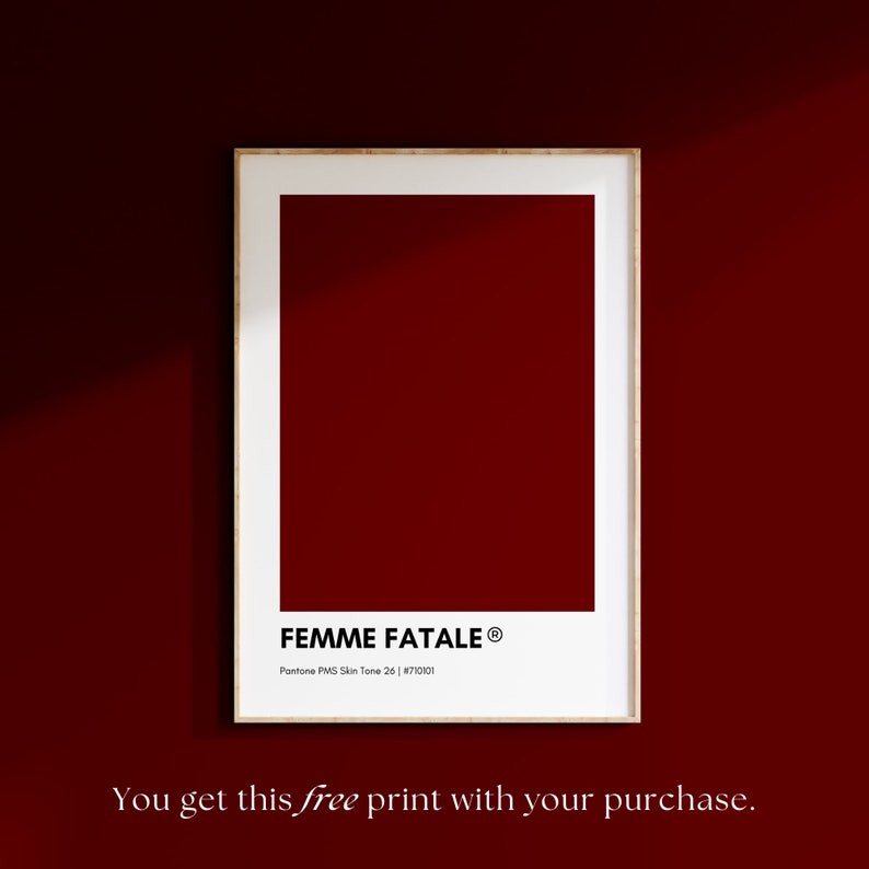 Pantone RED Wall Art Printable Bundle, Set of 6 Prints Red, Pantone ...