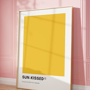 Sun-kissed Yellow Pantone,yellow Pantone Print Poster,yellow Pantone ...