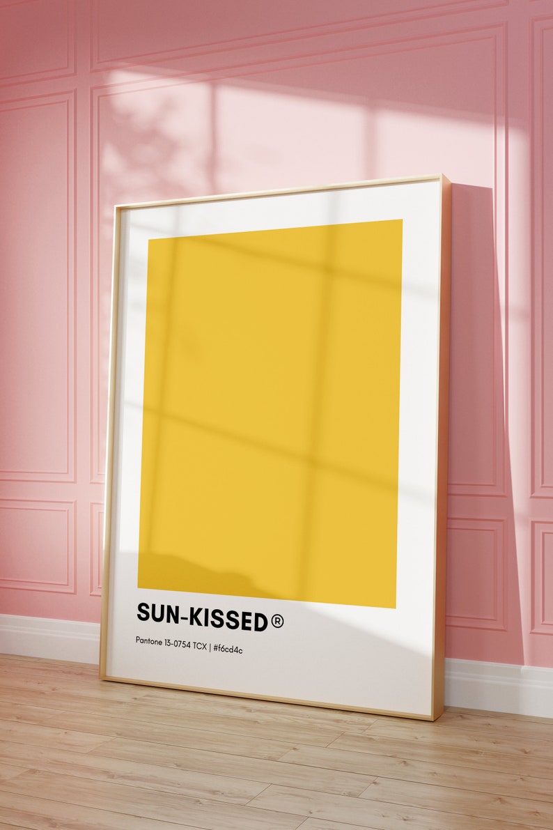 Sun-kissed Yellow Pantone,yellow Pantone Print Poster,yellow Pantone ...