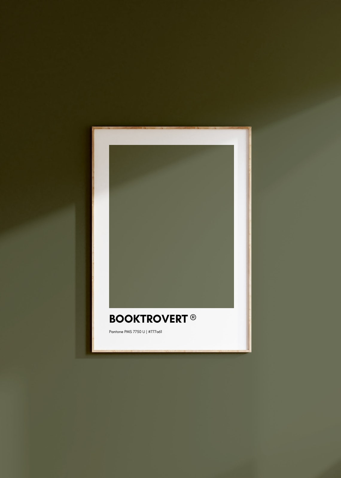 Booktrovert Pantone, GREEN Pantone Print Poster, Fall Pantone Wall Art ...