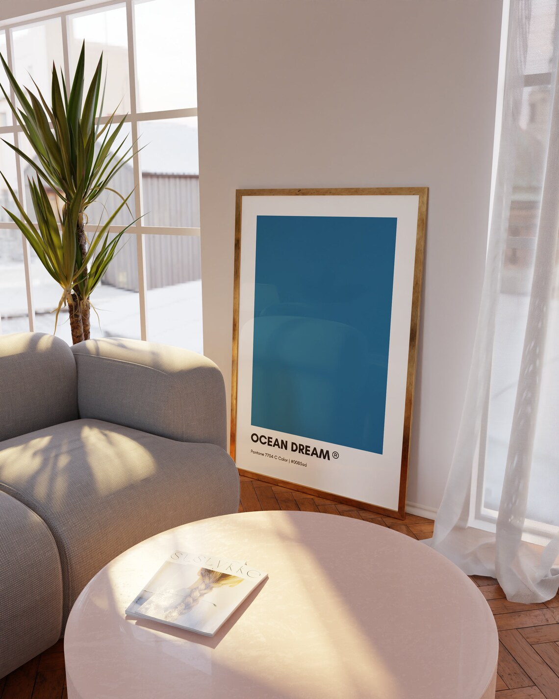 Ocean Dream Blue Pantone, BLUE Pantone Print Poster, Blue Wall Art ...