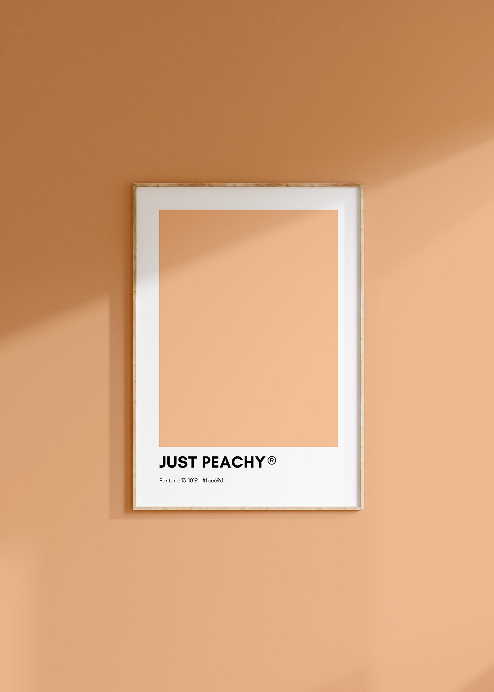 Just Peachy Orange Pantone, ORANGE Pantone Print Poster, Orange Pantone ...