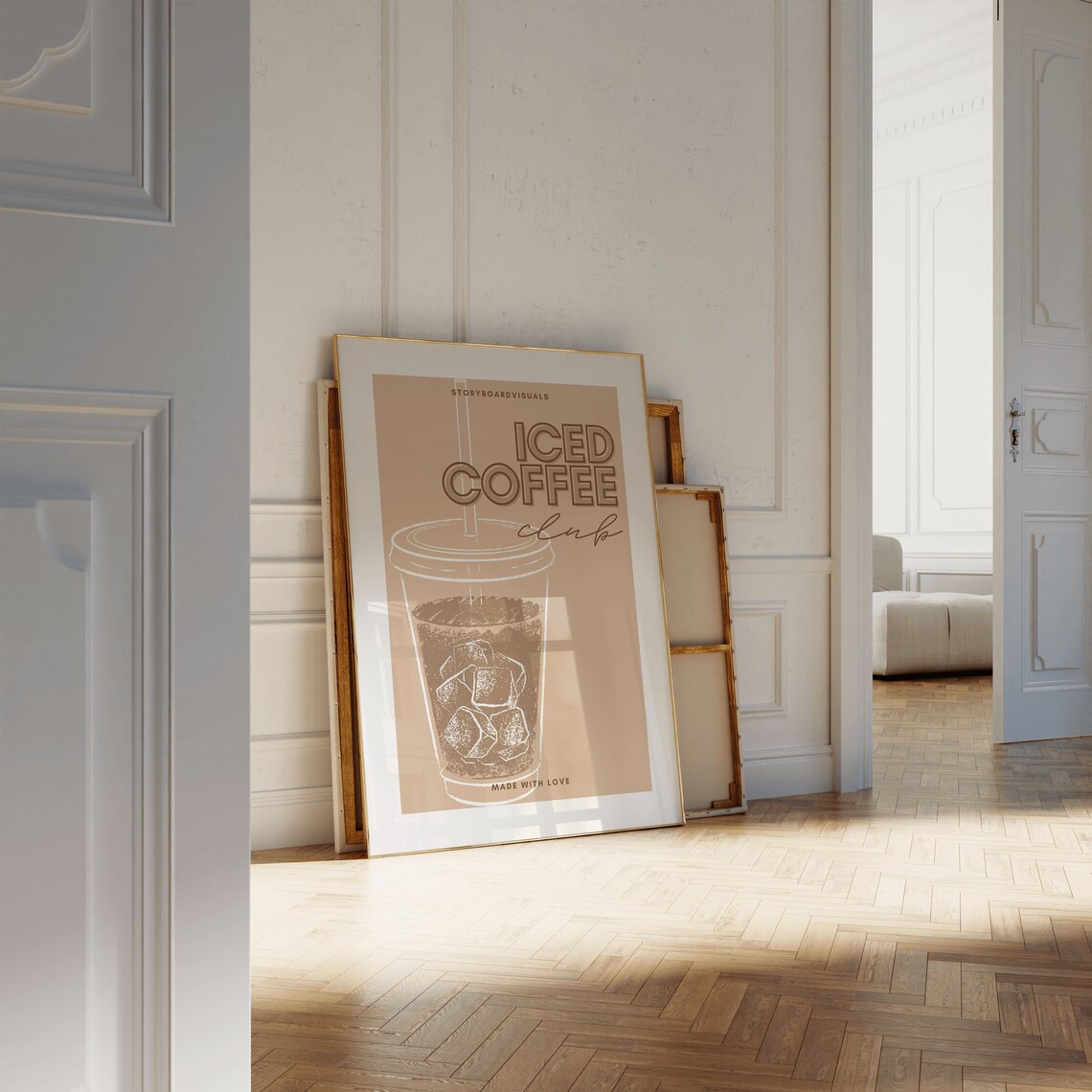 Iced Coffee Poster Print, Iced Coffee Wall Art, Retro Coffee Print ...