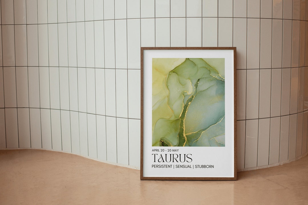 TAURUS Print Poster, Taurus Wall Art Print, Taurus Gift, Taurus Zodiac ...