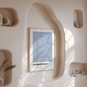 Cashmere Blue Pantone Color, BLUE Pantone Print Poster, Blue Pantone ...