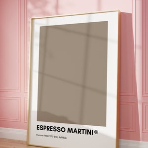 Espresso Martini Pantone, GRAY Pantone Print Poster, Gray Pantone Wall ...